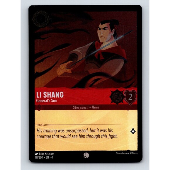 Disney | Games | Basic Li Shang Generals Son Rarity Red Courage Hero ...